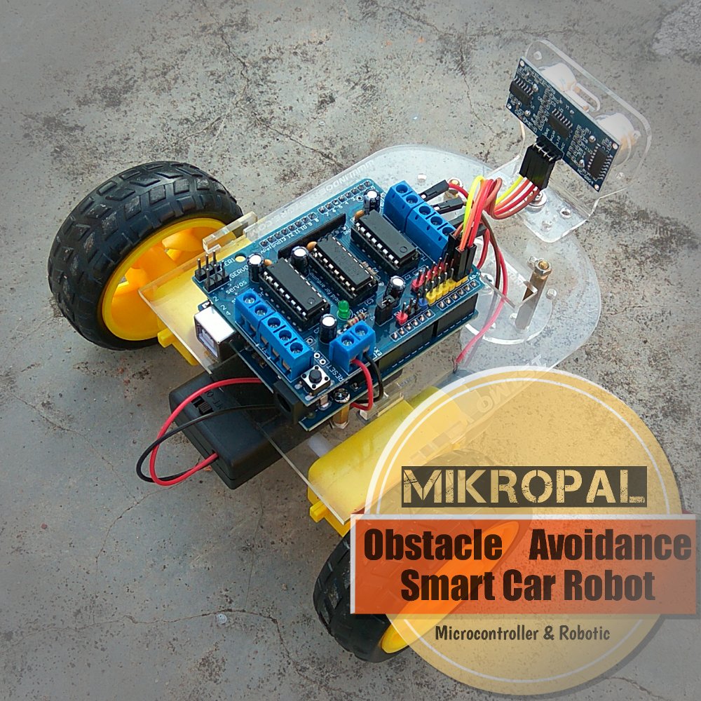 Mikrokontroler Palembang Diy 2wd Obstacle Avoider Smart Car Robot