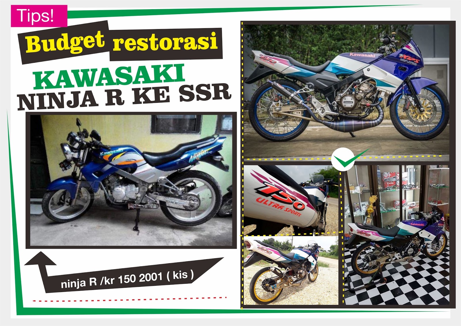 BUDGET RESTORASI KAWASAKI NINJA R KE SSR ALA THAILAND - indoneninja