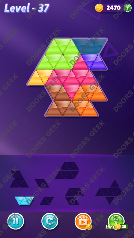 Block! Triangle Puzzle 7 Mania Level 37 Solution ~ Doors Geek