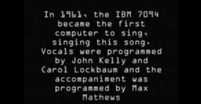 SylK's Playground: The IBM 7094 was the first computer to sing 'Daisy ...