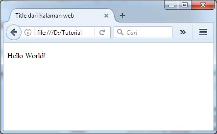Cara Membuat Struktur Dasar HTML - Struktur Web