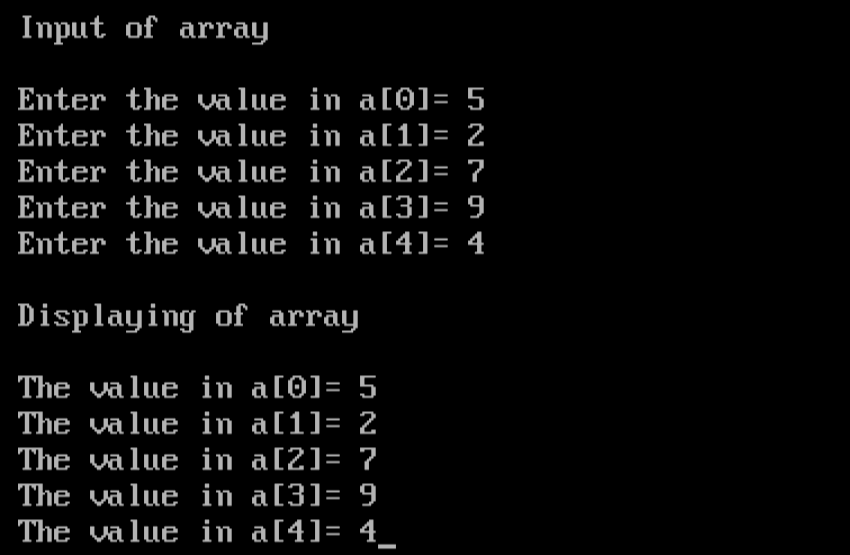 Crawling Coders: Input and output of one-dimensional array