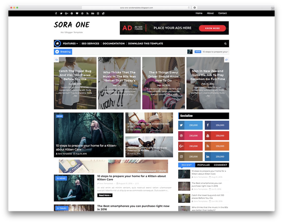 10 Best Free Blogger Templates To Create A Beautiful Blog Or Magazine ...