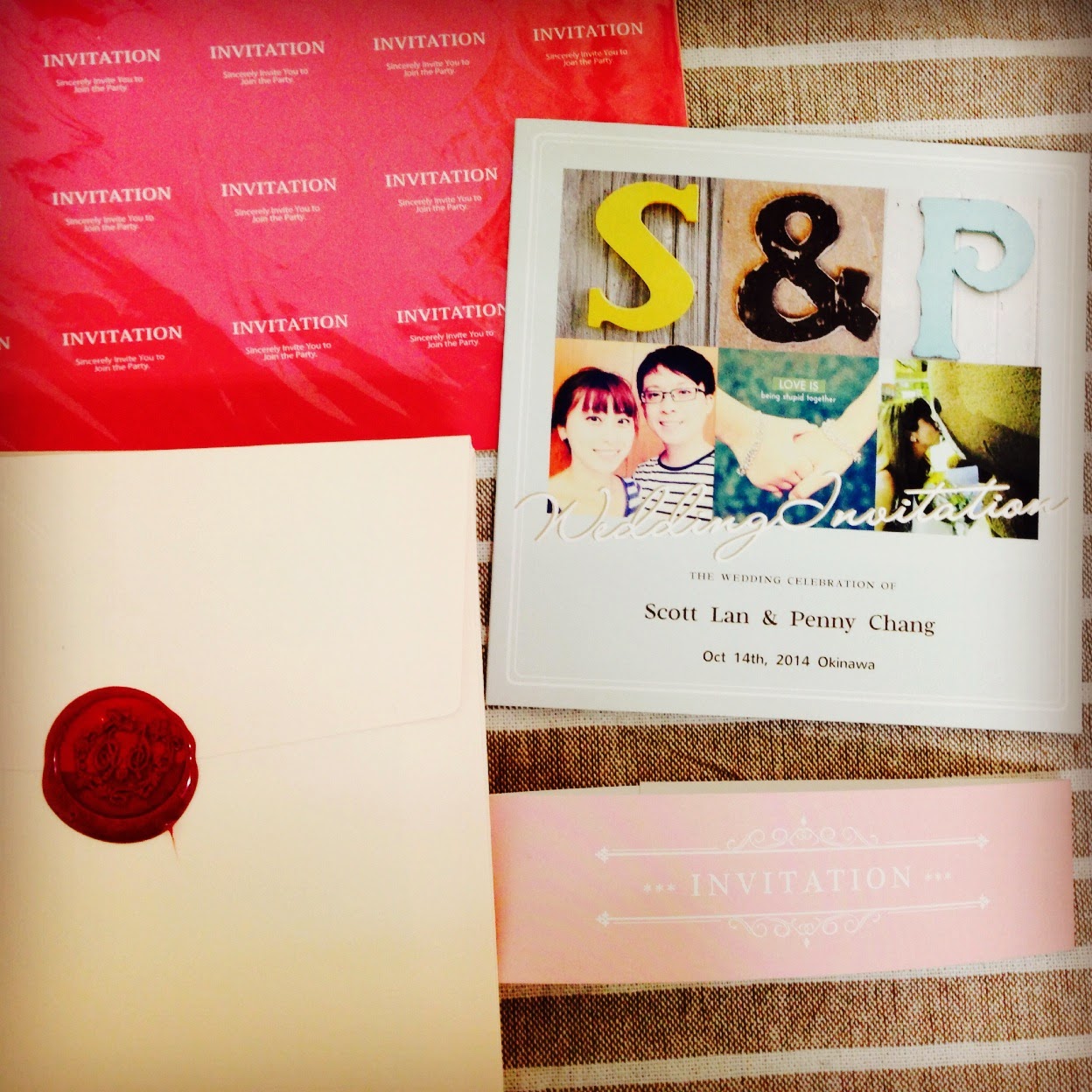 PS wedding invitation 沖繩婚禮邀請卡 點點印製作