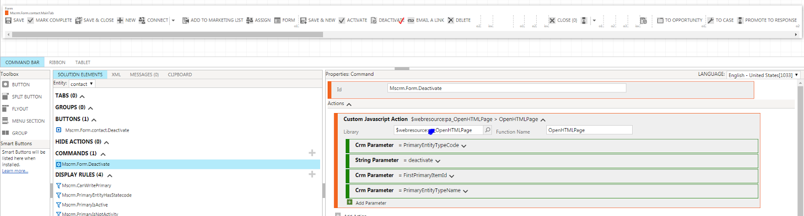Power Platform/Dynamics CRM: HTML Page + Xrm.Internal.openDialog with Call back Function MSCRM 2016
