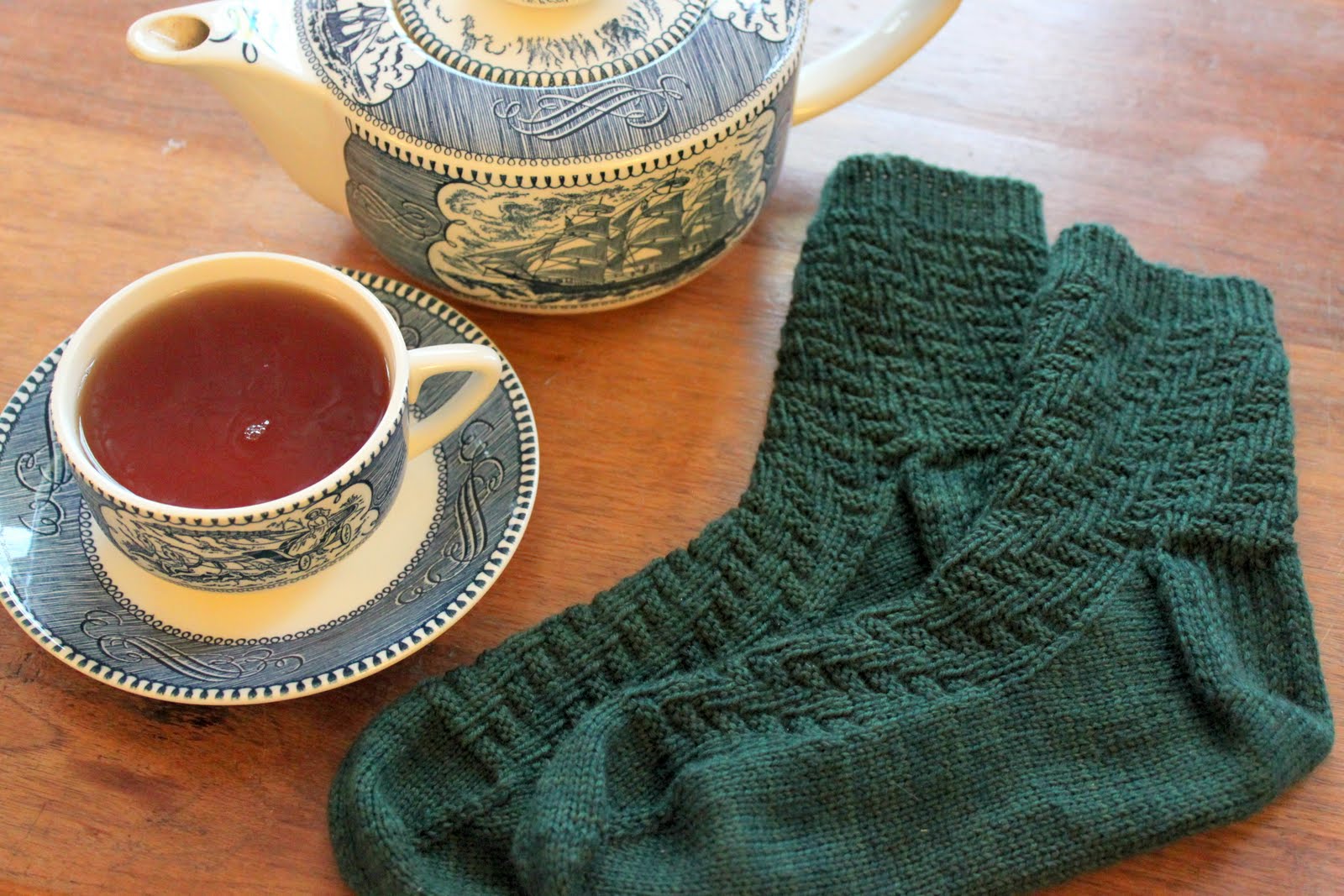 Briney Deep Designs: English Breakfast Tea Socks