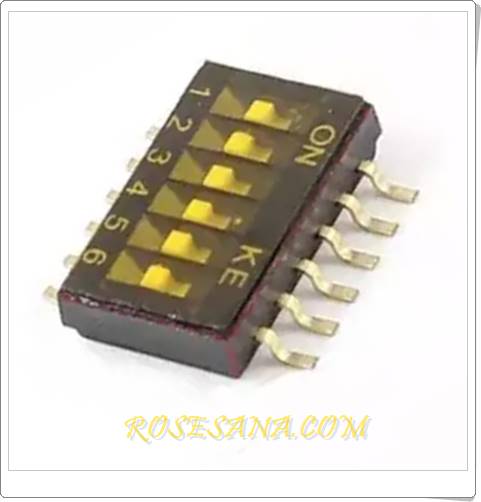 2R Hardware & Electronics: DIP Switch slide type 6P SMT