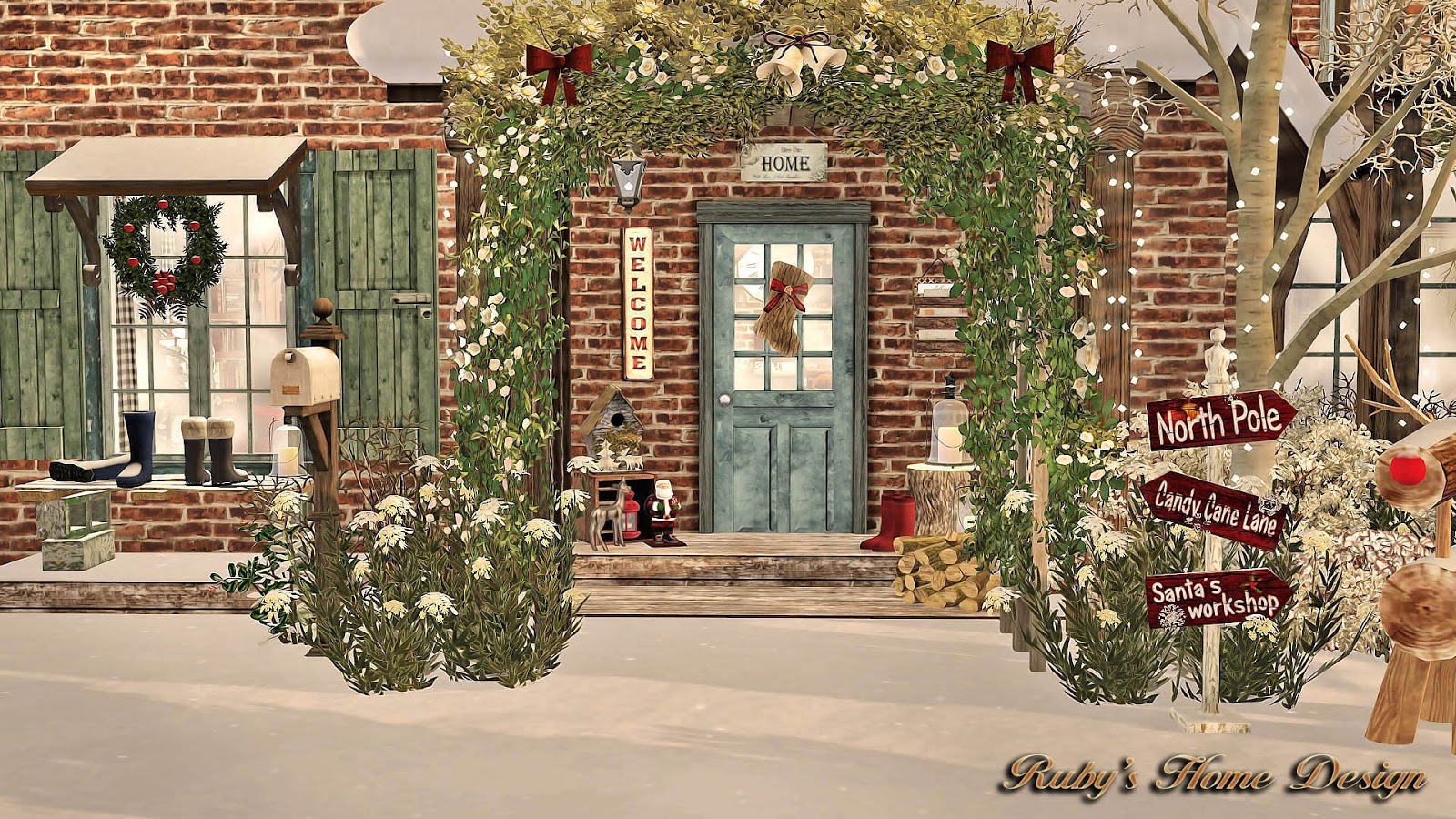 Sims3 Christmas Cottage 聖誕小屋 [Ruby Red Sims]