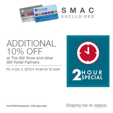 Manila Shopper: SM Malls 3-day SALE: Oct 2-4 2015