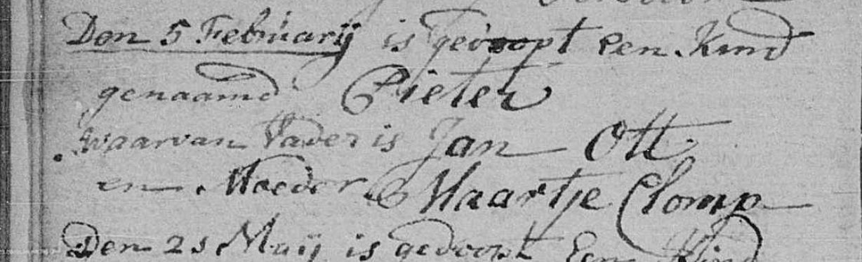 Ott ~ voorouderonderzoek: Jan Ott te Wognum