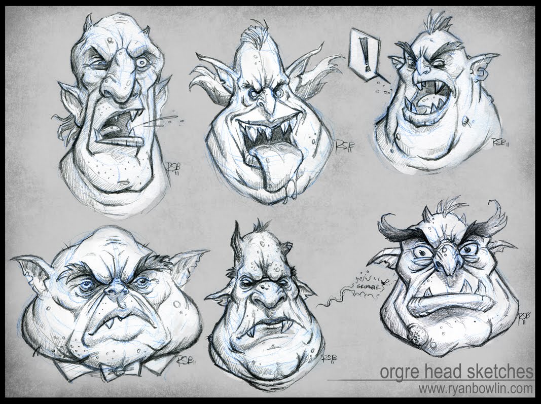 The Art of Ryan Bowlin: Ogre Heads!