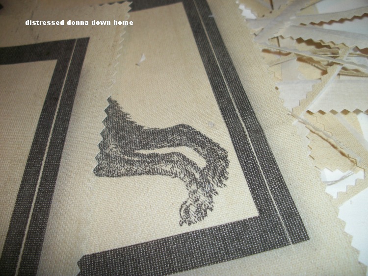 Distressed Donna Down Home: Framed Cloth Hares