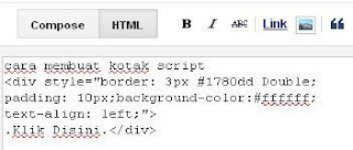 ilmu-komputer: Cara Membuat Kotak Script di Posting Blog