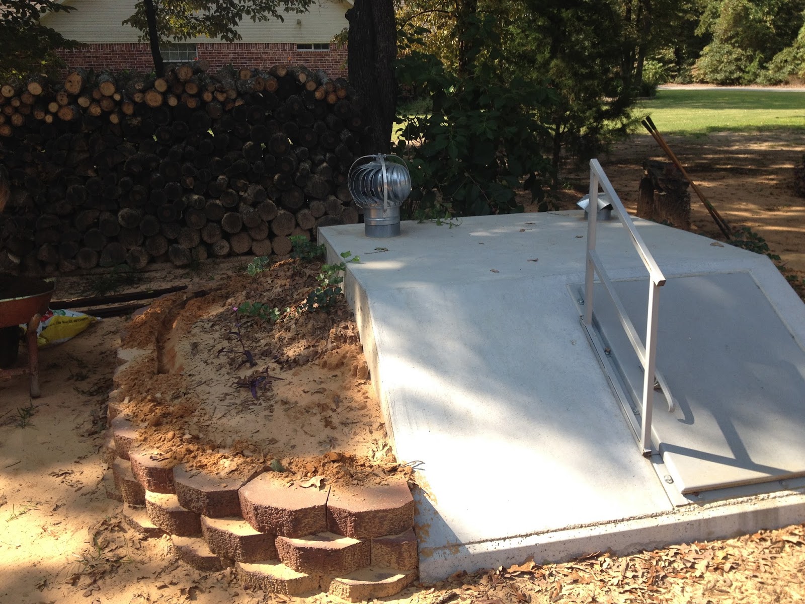 A Tispy Oklahoma Gardener: In-ground Storm Cellar Decorating Idea