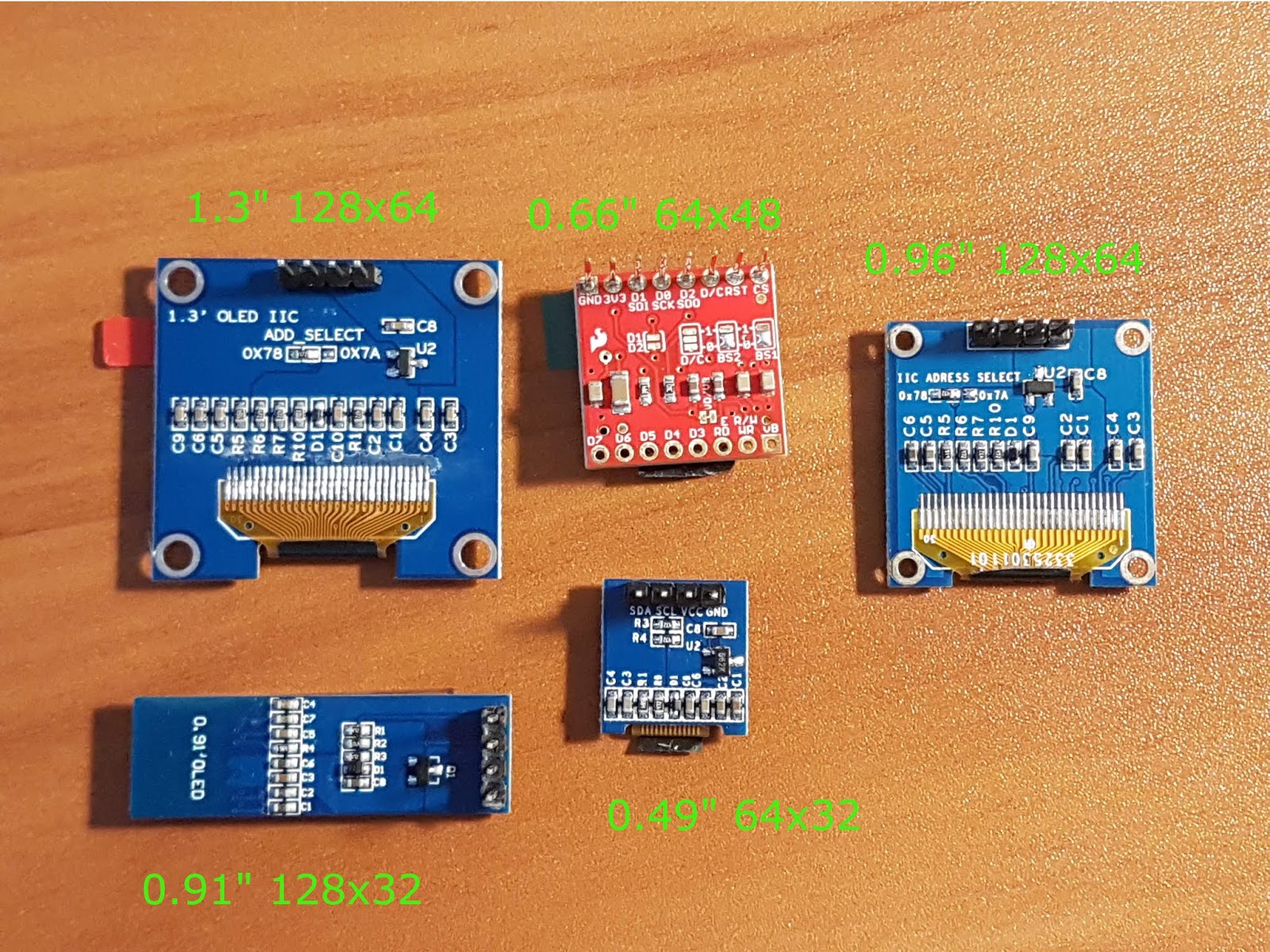 Controlling lots of OLED displays with a few GPIO pins