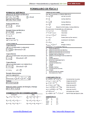 (I.U.T.A.J.S.) Prof. Willis Acosta: Física II - Formulario De Física – Potencial Eléctrico y ...