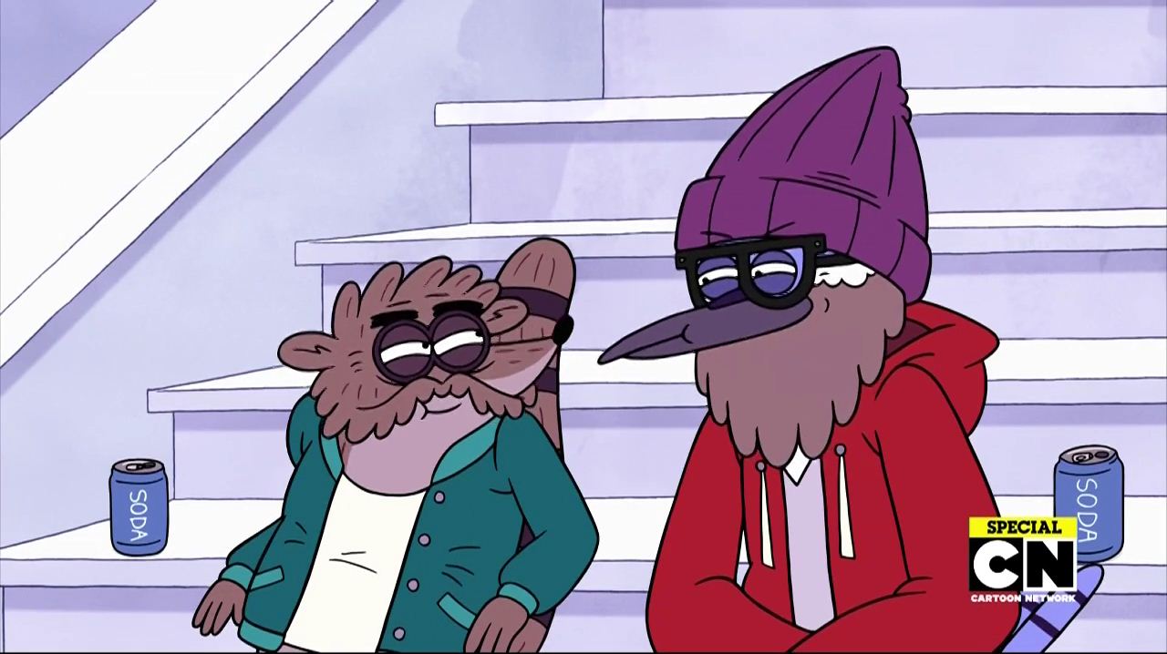 Regular Show Mordecai And Rigby Fighting