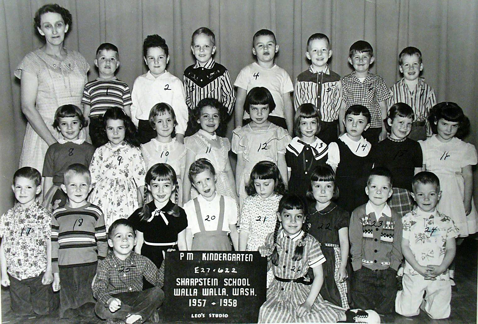 History of Walla Walla Public Schools: Sharpstein Class Photos, 1953-1960