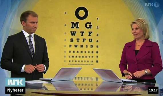 A View from the Beach: Norwegian Eye Chart