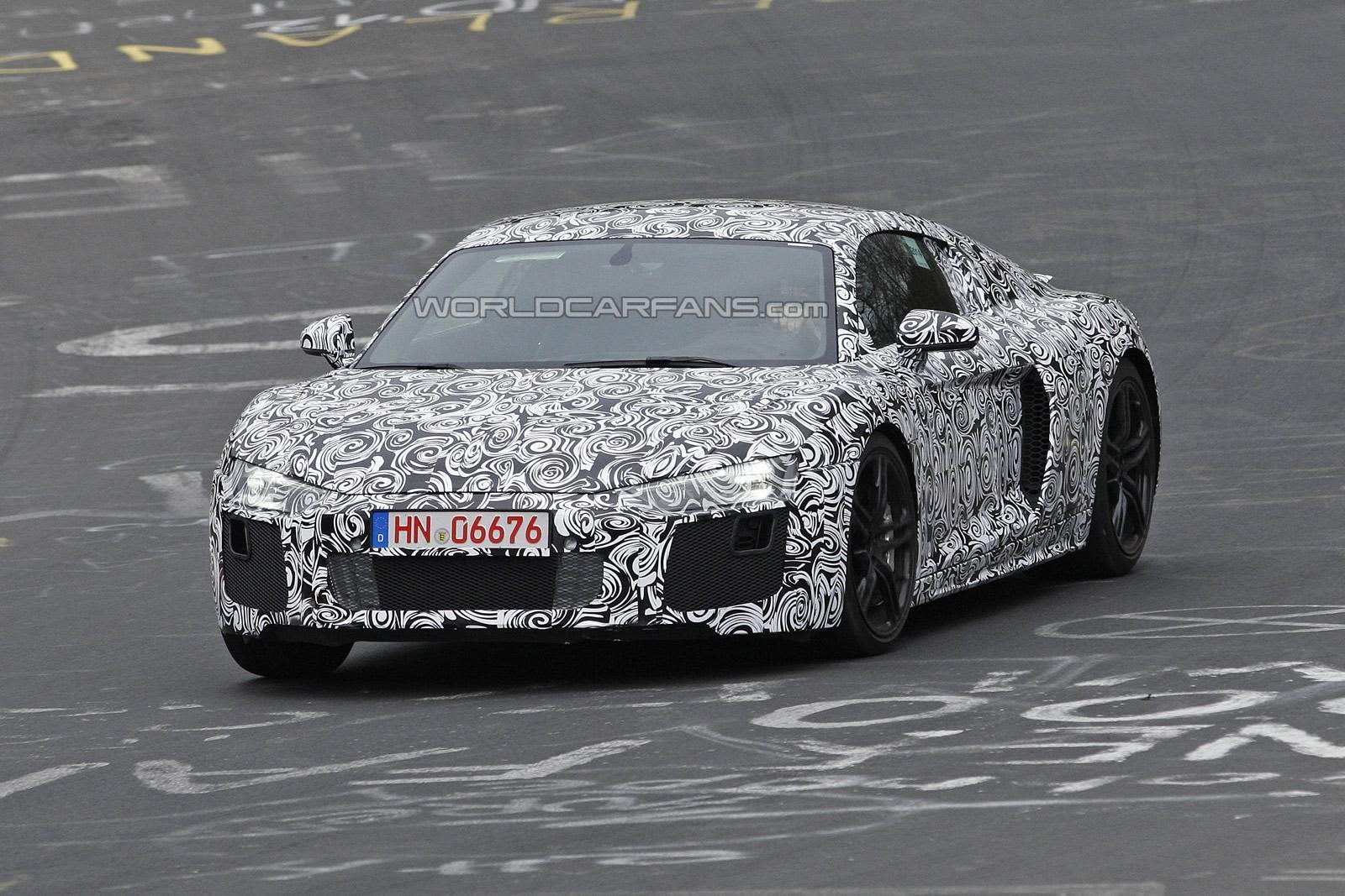 The Gear Shift: Revamped Audi R8 spied up close again testing on the 'Ring