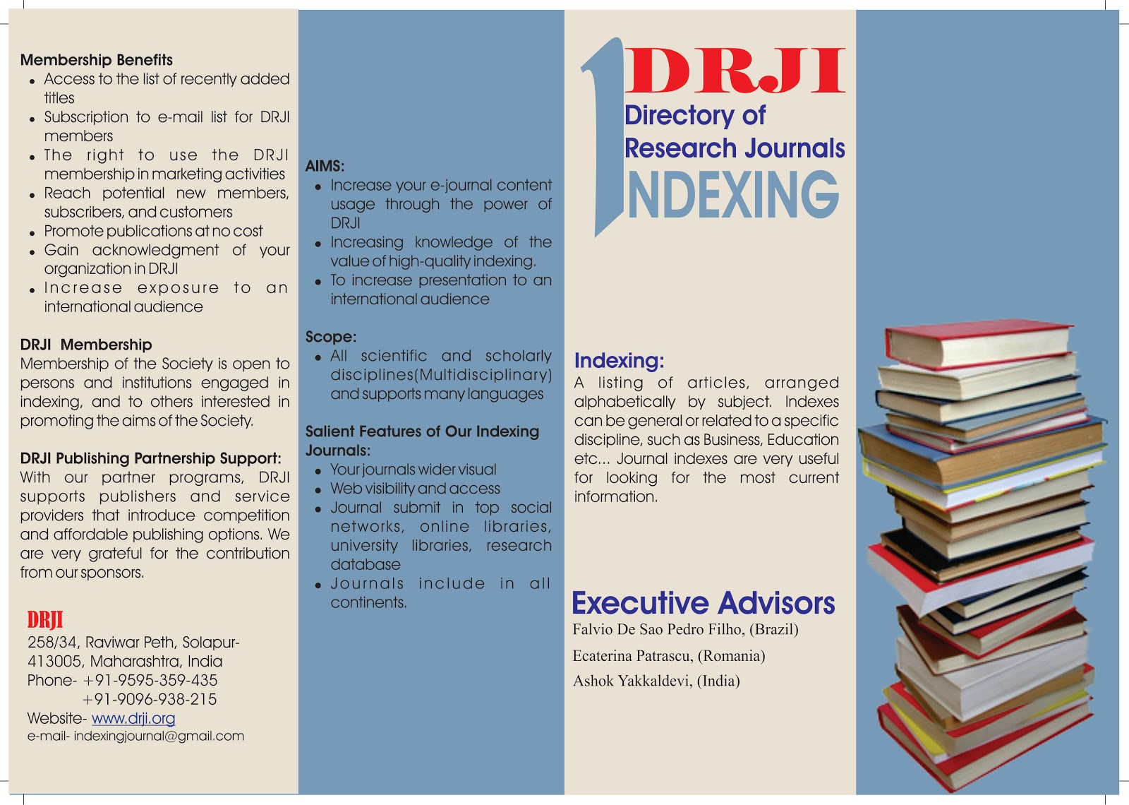 Indexing Journal: www.drji.org