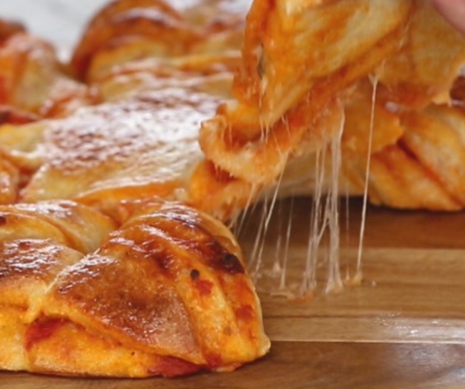 Quickly Pull Apart Pizza Braid - Nabila Kitchen