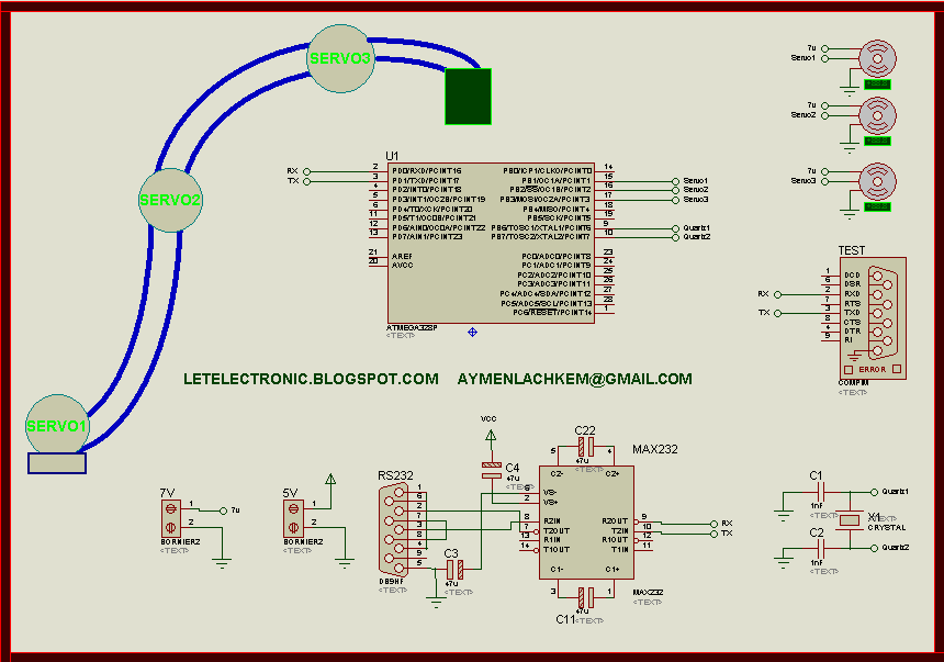 LET'S ELECTRONIC : Robotic Arm Based on ATMEGA MCU, Controlled By ...