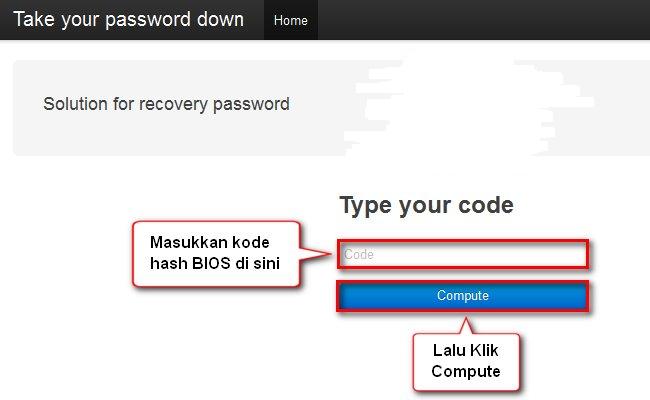 Backdoor Password BIOS / Master Password Generator - Cara termudah ...