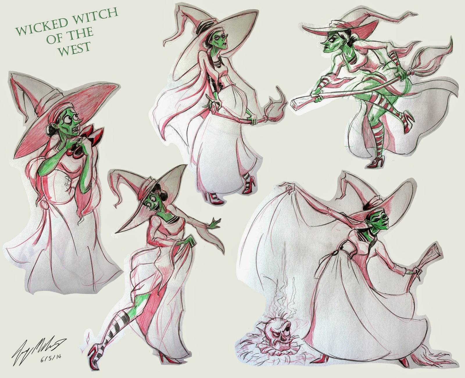 Joey McInnis' Scribblins: Wicked Witch of the West Drawing Session
