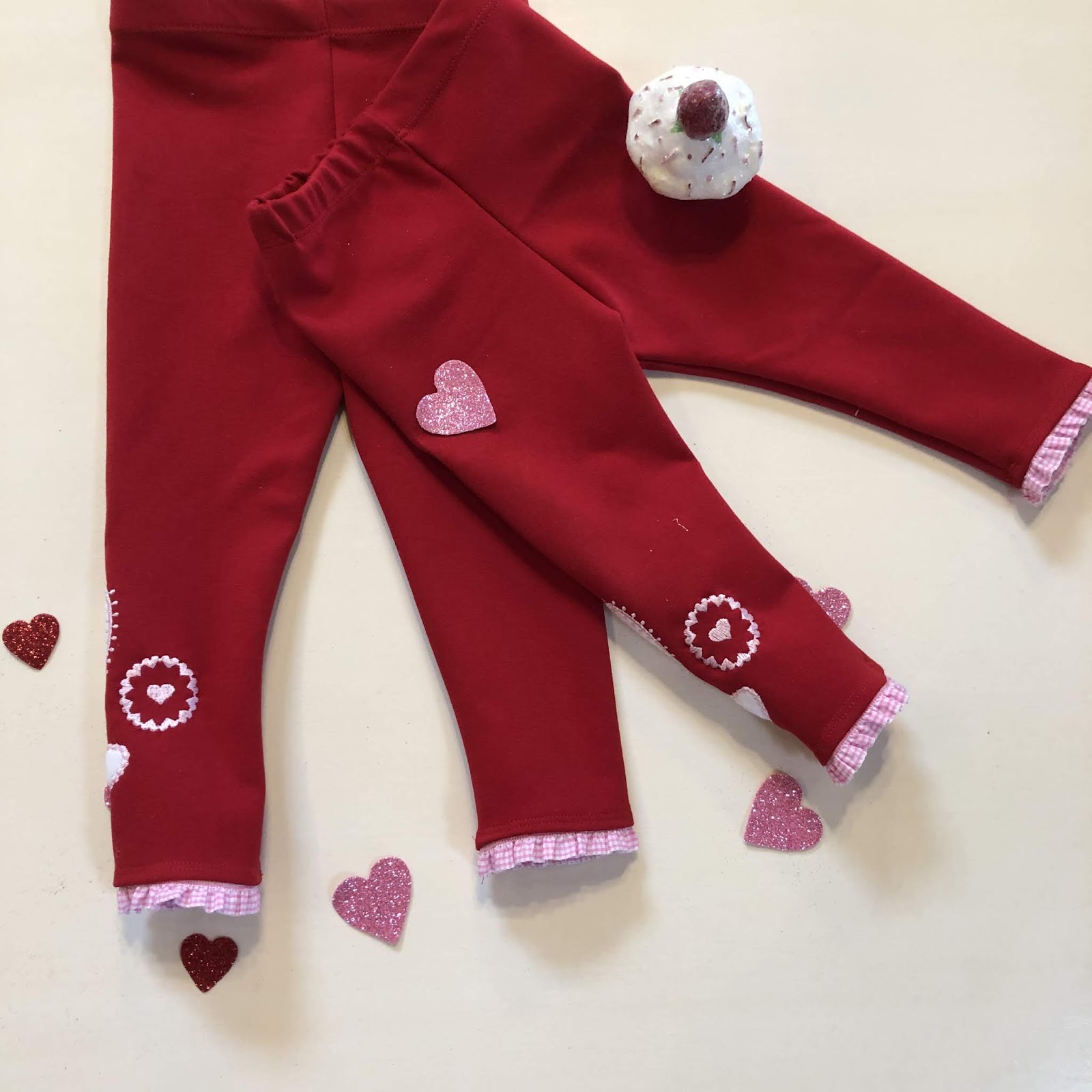 Girls in the Garden: Valentine Leggings with Pfaff Applique Creator