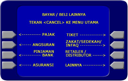 Menu Utama Pembayaran & Pembelian ATM Bank Mandiri | Informasi Perbankan