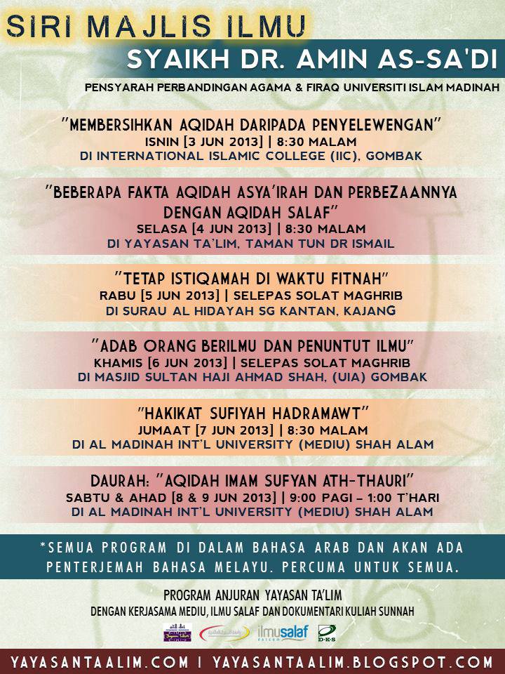 [MAJLIS ILMU] JEMPUTAN KEPADA SEMUA PENCINTA ILMU : SIRI MAJLIS ILMU ...