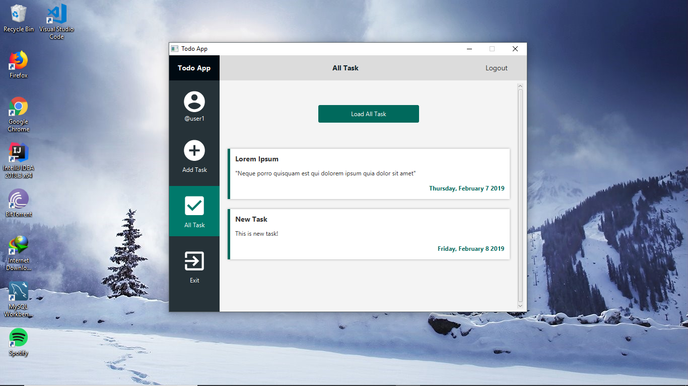 Aplikasi Desktop JavaFX Todo App