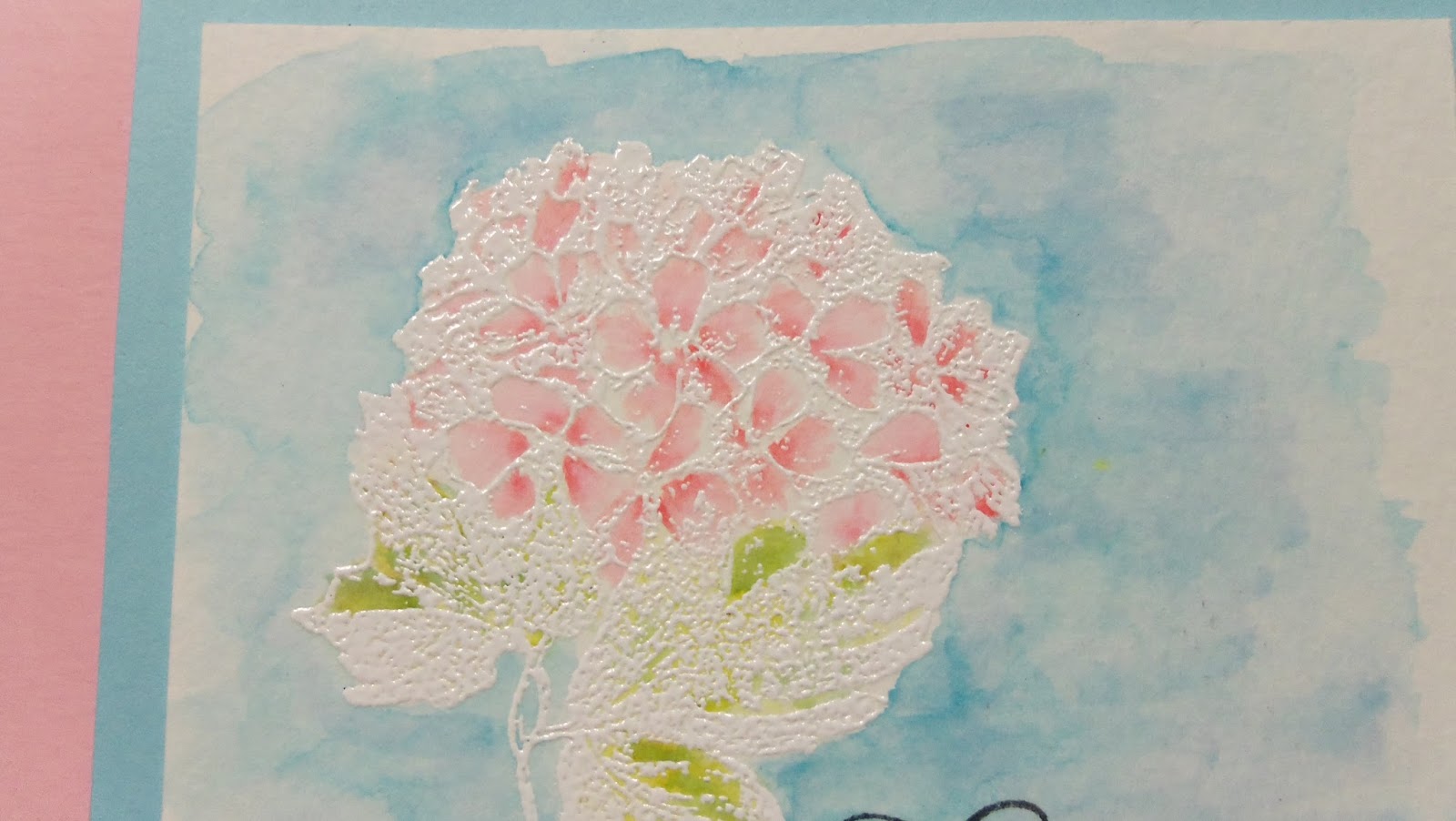 Her Peaceful Garden: IBS Hydrangea - Distress Watercoloring Technique