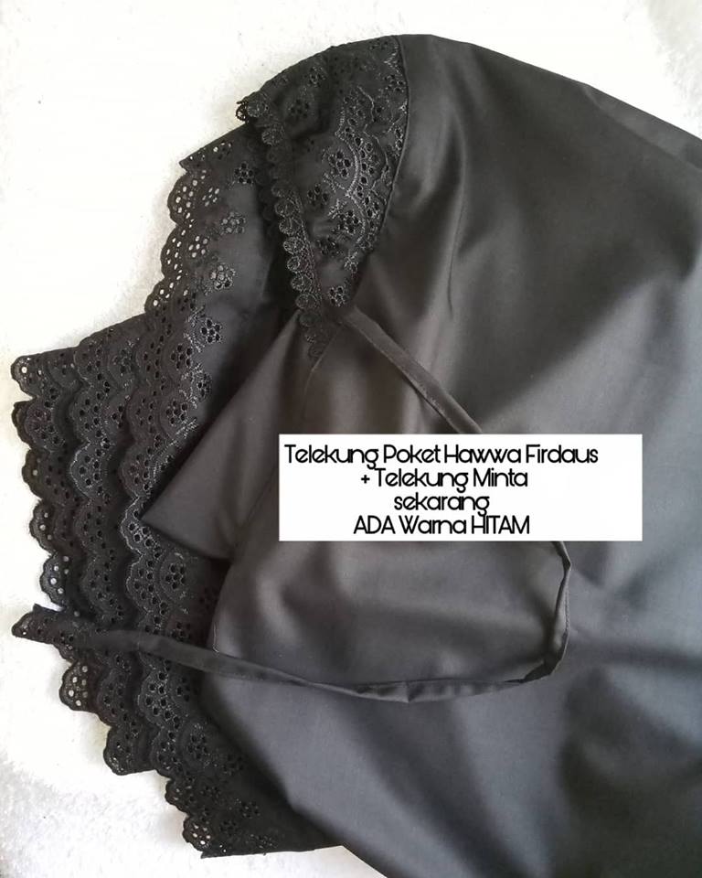 KELENGKAPAN HAJI DAN UMRAH: TELEKUNG POKET HAWWA FIRDAUS WARNA HITAM