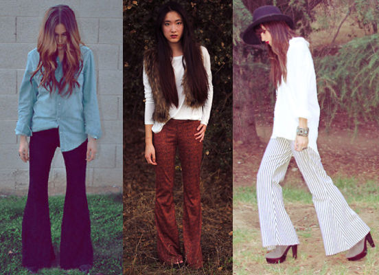 Mélangelique: Bell bottom pants back. Fashion circle