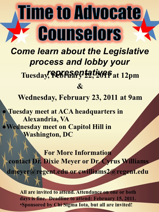 Counseling Club: Invitation to Participate in Lobbying for Mental ...