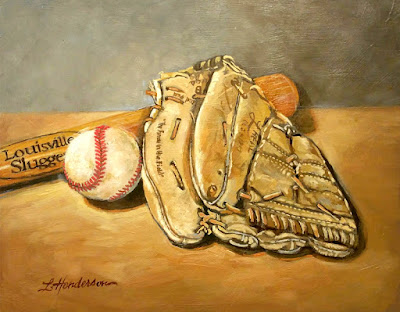 daily paintings...done nightly: "Baseball"