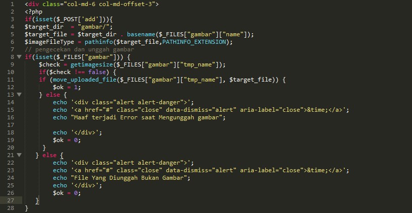 membuat aksi CRUD dalam web program(Creat,menambah/memasukkan)