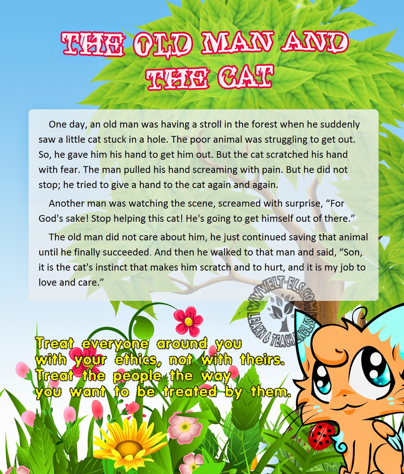 The old man and the cat | www.elt-els.com