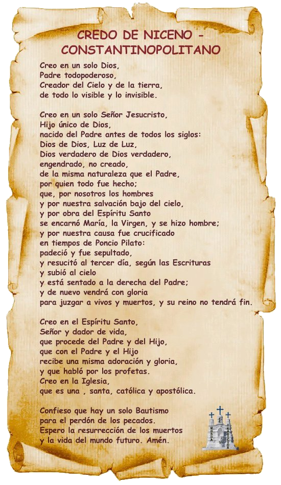 IMAGENS DE SANTOS E ORAÇÕES CREDO NICENOCONSTANTINOPOLITANO