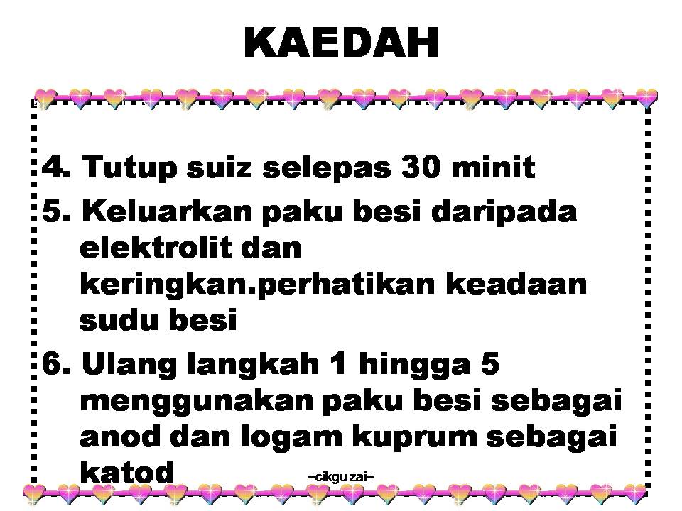 cikgu zai.kimia: EKSPERIMEN PENYADURAN LOGAM