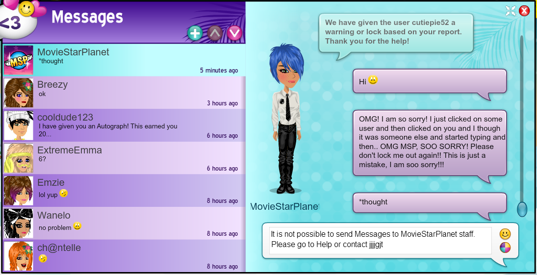 Hey 3 I Send A Message To Msp On Msp Chat
