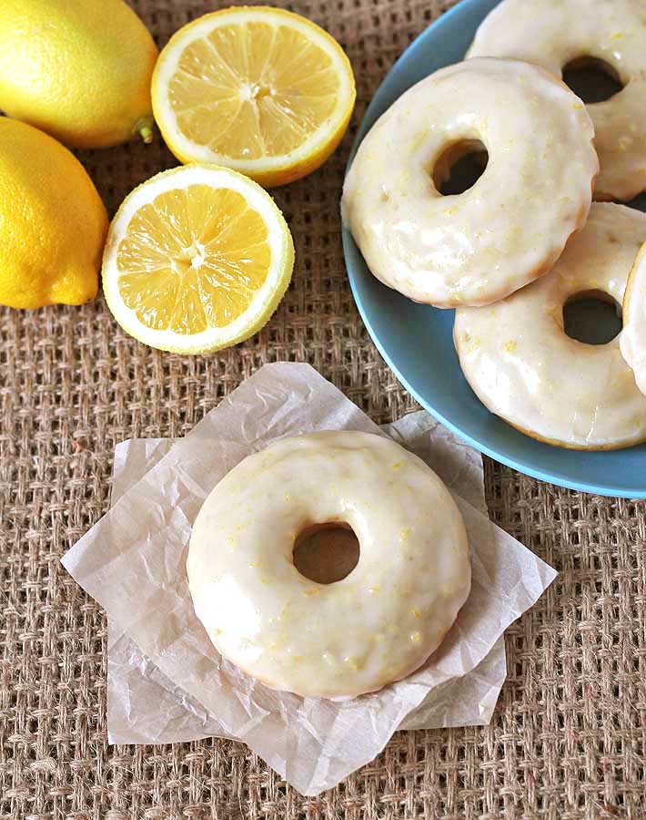 Vegan Baked Lemon Doughnuts - food recipes drink favors