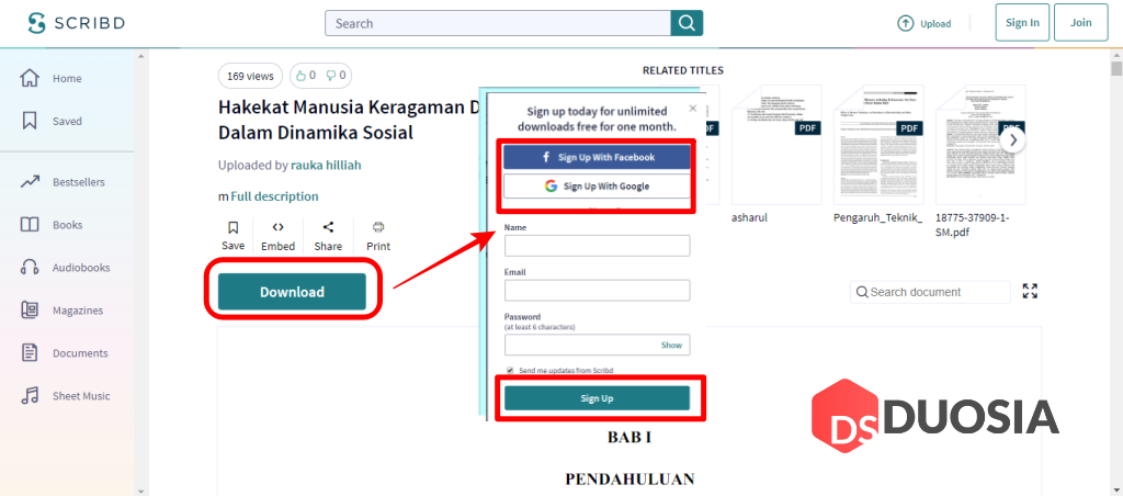 5 Cara Download File Di Scribd.Com Tanpa Login Atau Pendaftaran Gratis ...