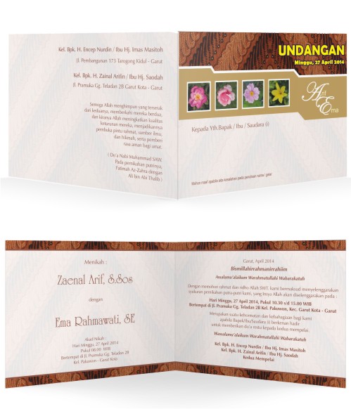 Desain Undangan Motif Batik Oriental Weddings | Koleksi Desain Grafis ...