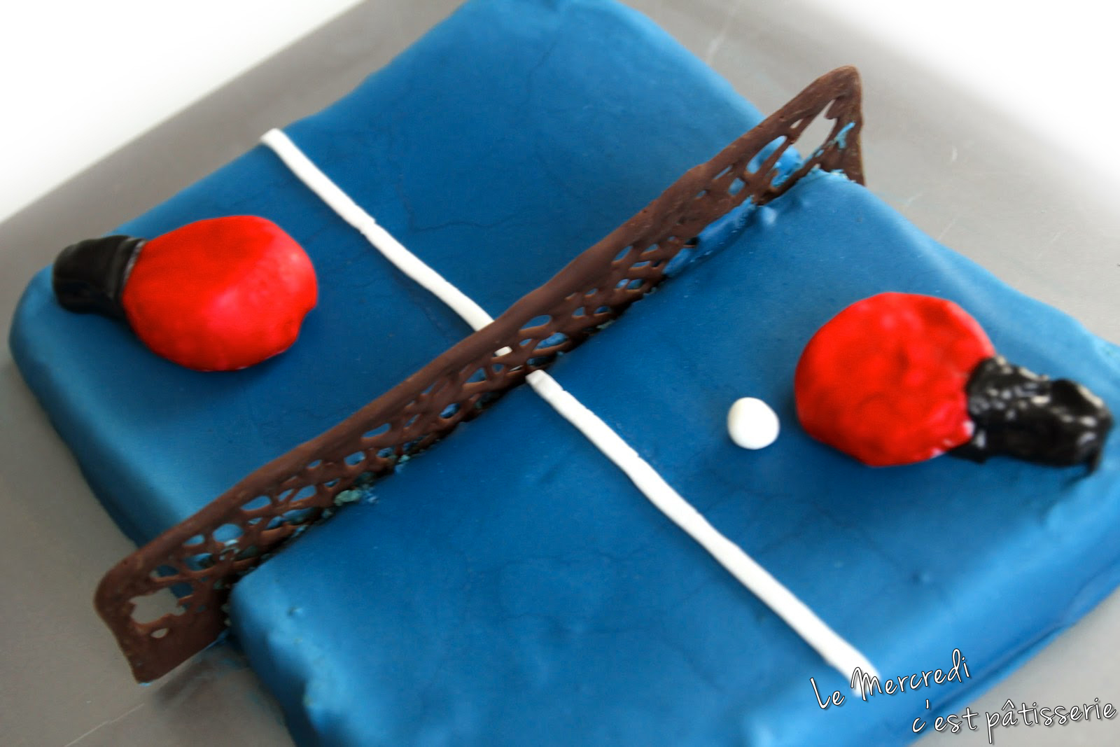 Gateau table de ping pong