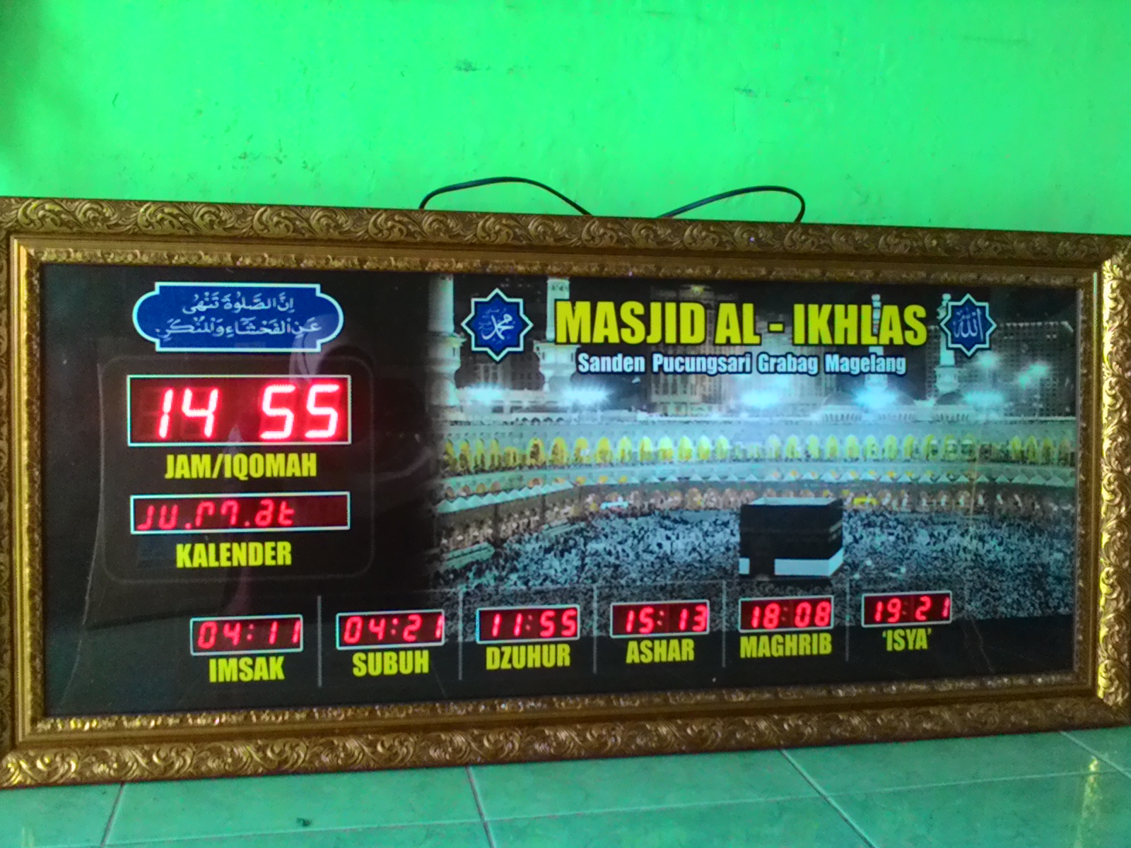 Jam digital Masjid yogyakarta