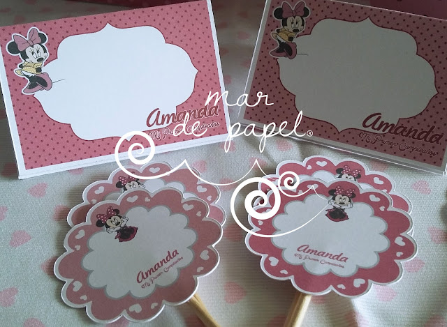 MAR DE PAPEL: El primer cumple de Amanda: Minnie en rosa vintage
