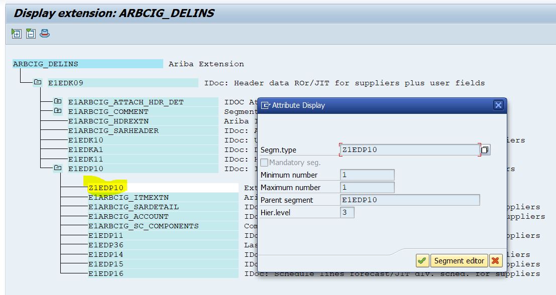 SAP ABAP Central: How to add an user-defined segment to an IDoc